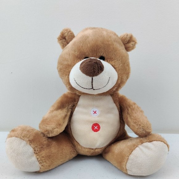 Kellytoy | Toys | Brown Bear With Embroidered Buttons Plush Toy Stuffed ...